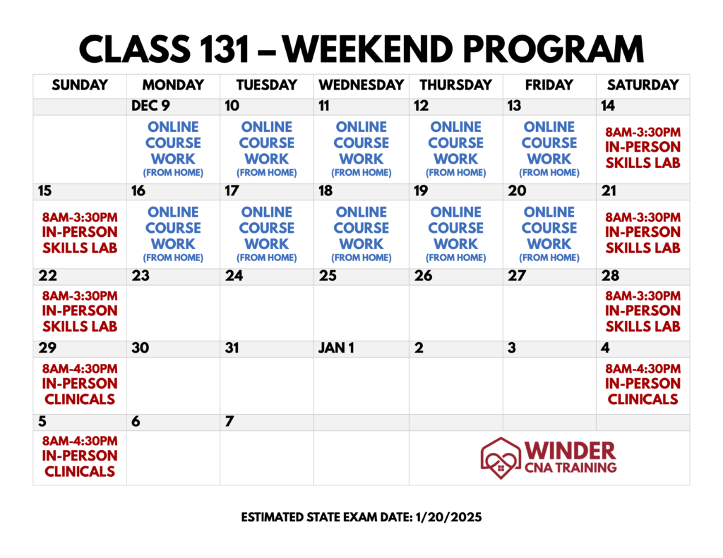 Certified Nursing Assistant (CNA) Classes Near Me - Winder CNA Training ...